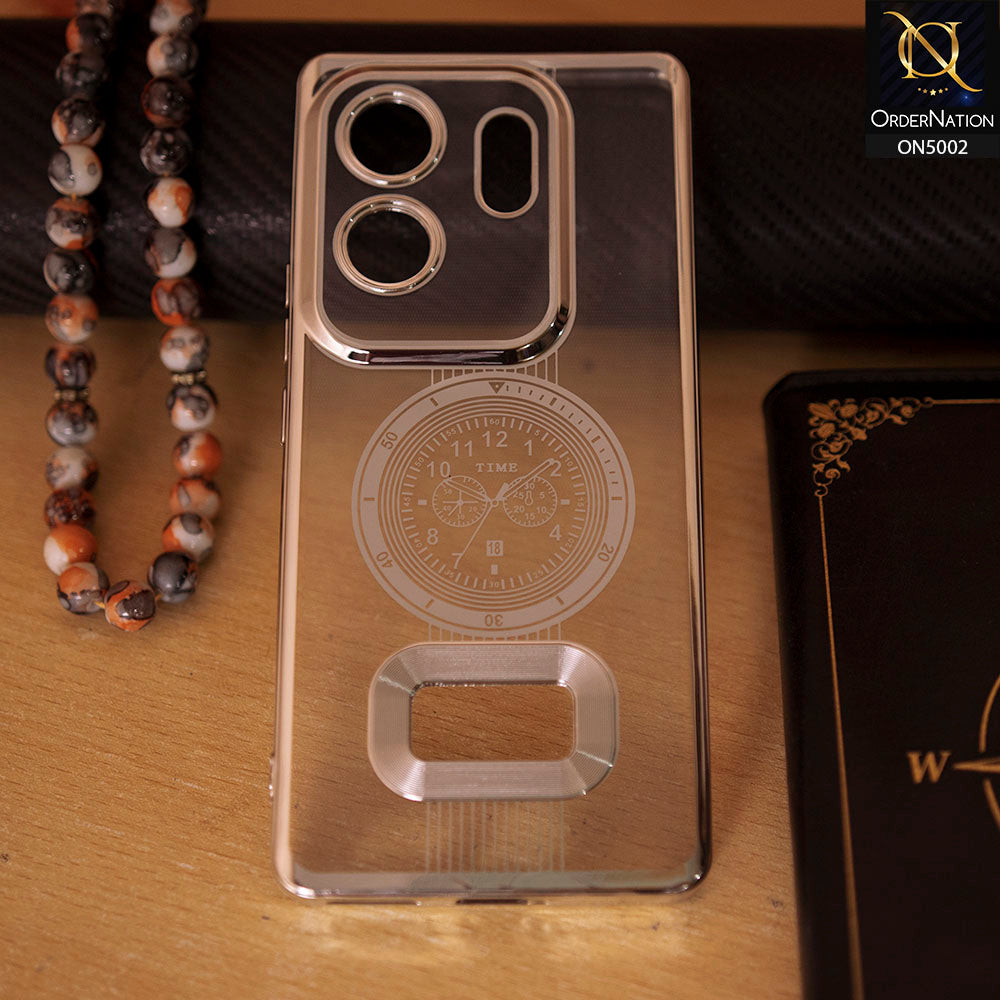 Infinix Zero 30 Cover - Silver - Electroplating Borders Logo Hole Came ...