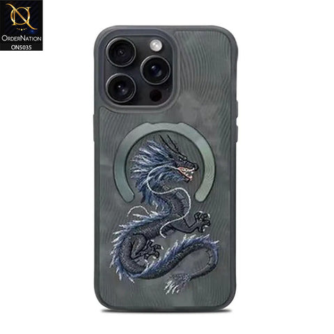 iPhone 15 Pro Max Cover - Black - NIMMY 3D Embroidery Fantasy Animal S ...