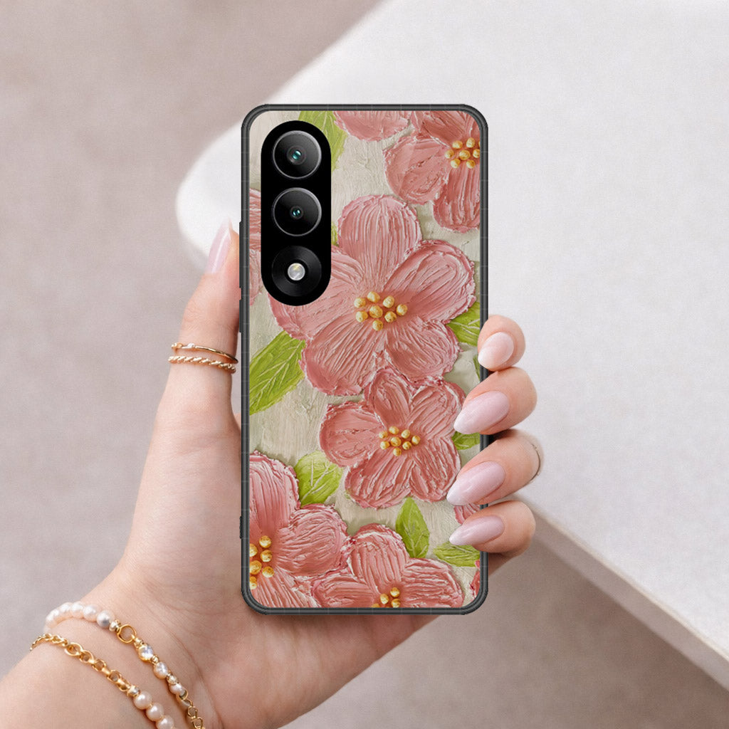 OnePlus Nord 5 Cover - Floral Series - Design 9 - Pink & Green - HQ Pr ...