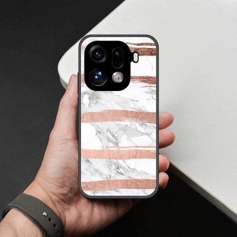 Oppo Find X9 Pro Cover - White Marble Series - HQ Premium Shine Durabl ...