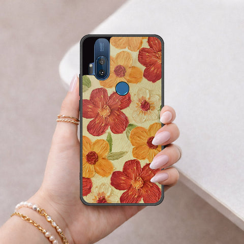 Motorola One Hyper Cover - Floral Series - Design 6 - Red & Orange - H ...