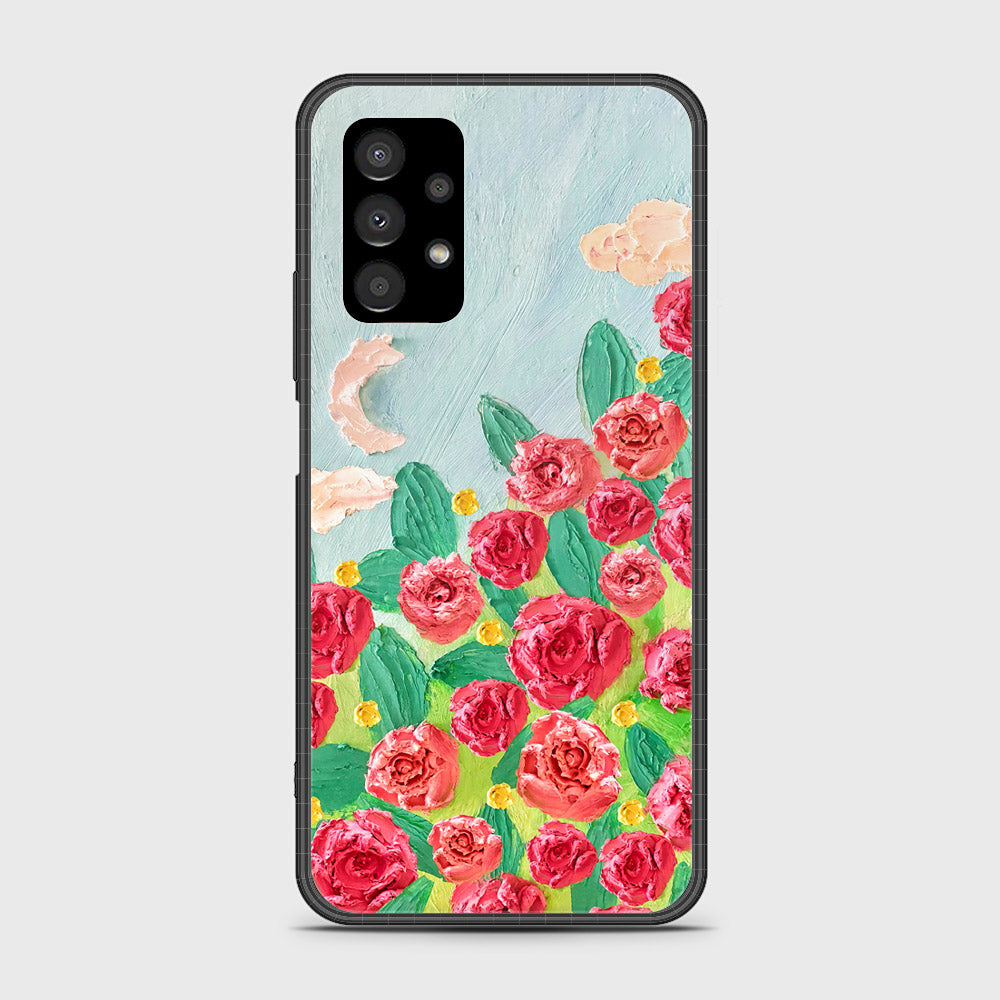 Samsung Galaxy A13 Cover - Floral Series - Design 10 - Red & Green - H ...