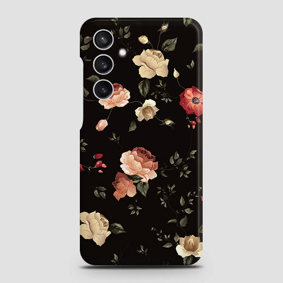Samsung Galaxy A55 Cover - Dark Rose Vintage Flowers Printed Hard Case ...