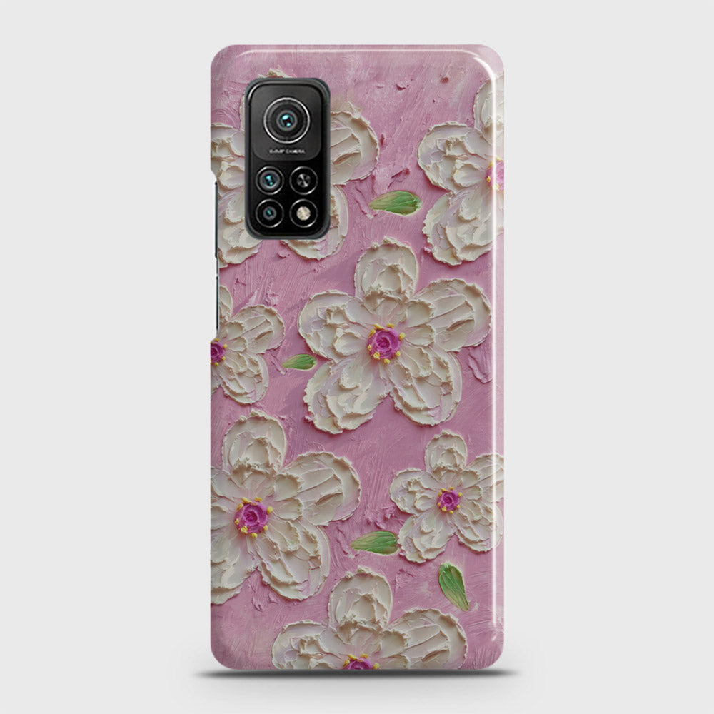 Xiaomi Mi 10T Cover - Floral Series - Design 5 - Pink & White - Matte ...