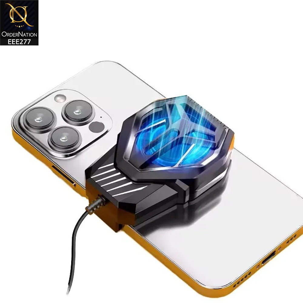 S-72 Portable Mobile Phone Cooling Fan Heat Diffuser Radiator with Lig ...