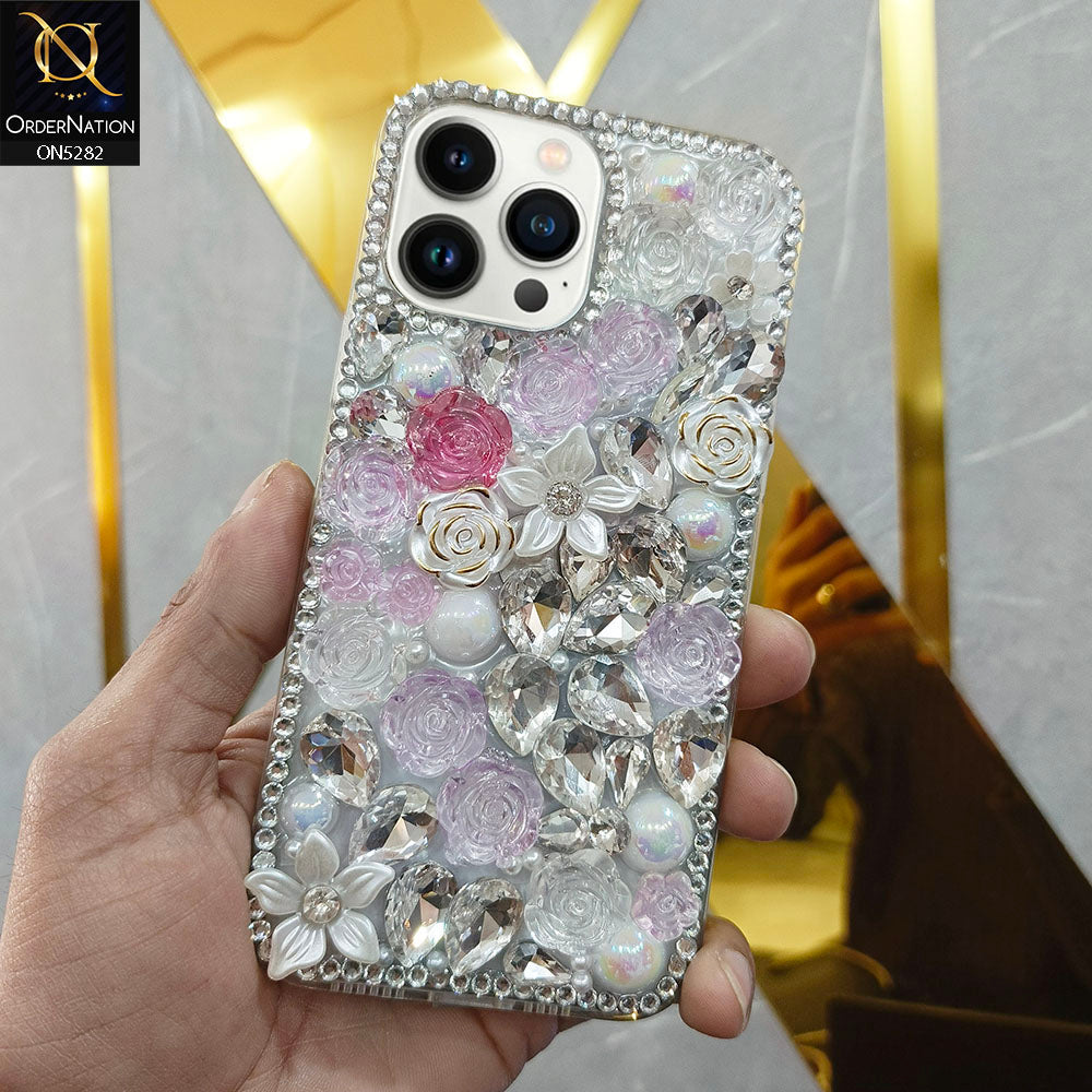 iPhone 12 Pro Cover - Design 1 - Cute 3D Flowers Butterfly Shiny Rhine ...
