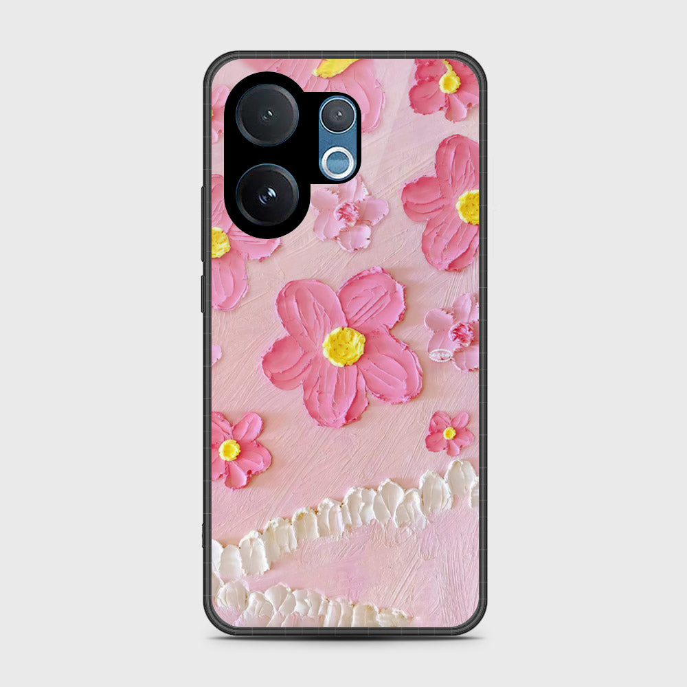 Vivo Y60 Cover - Floral Series - Design 2 - Pink - HQ Premium Shine Du ...