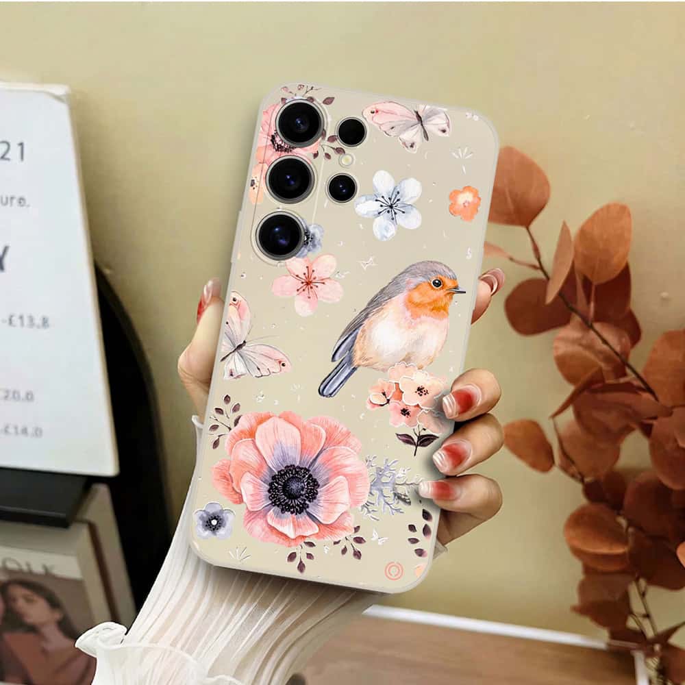 Samsung Galaxy S24 Ultra Cover - Off White - D1 - ONation Nature Flora ...
