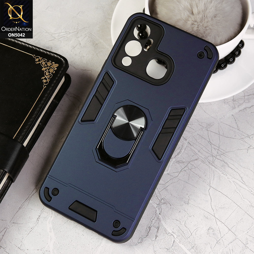Infinix Hot 12 Play Cover - Midnight Blue - New Dual PC + TPU Hybrid S ...