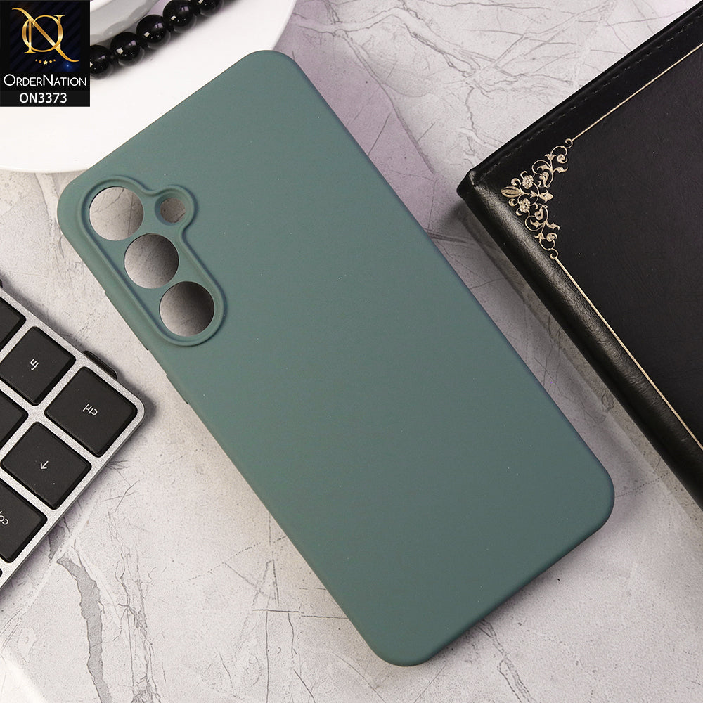 Samsung Galaxy A35 Cover - Green - Soft Shockproof Sillica Gel Camera ...