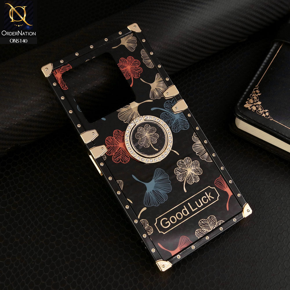 Infinix Note 30 Pro Cover - Black - Trendy Style Good Luck Floral Squa ...