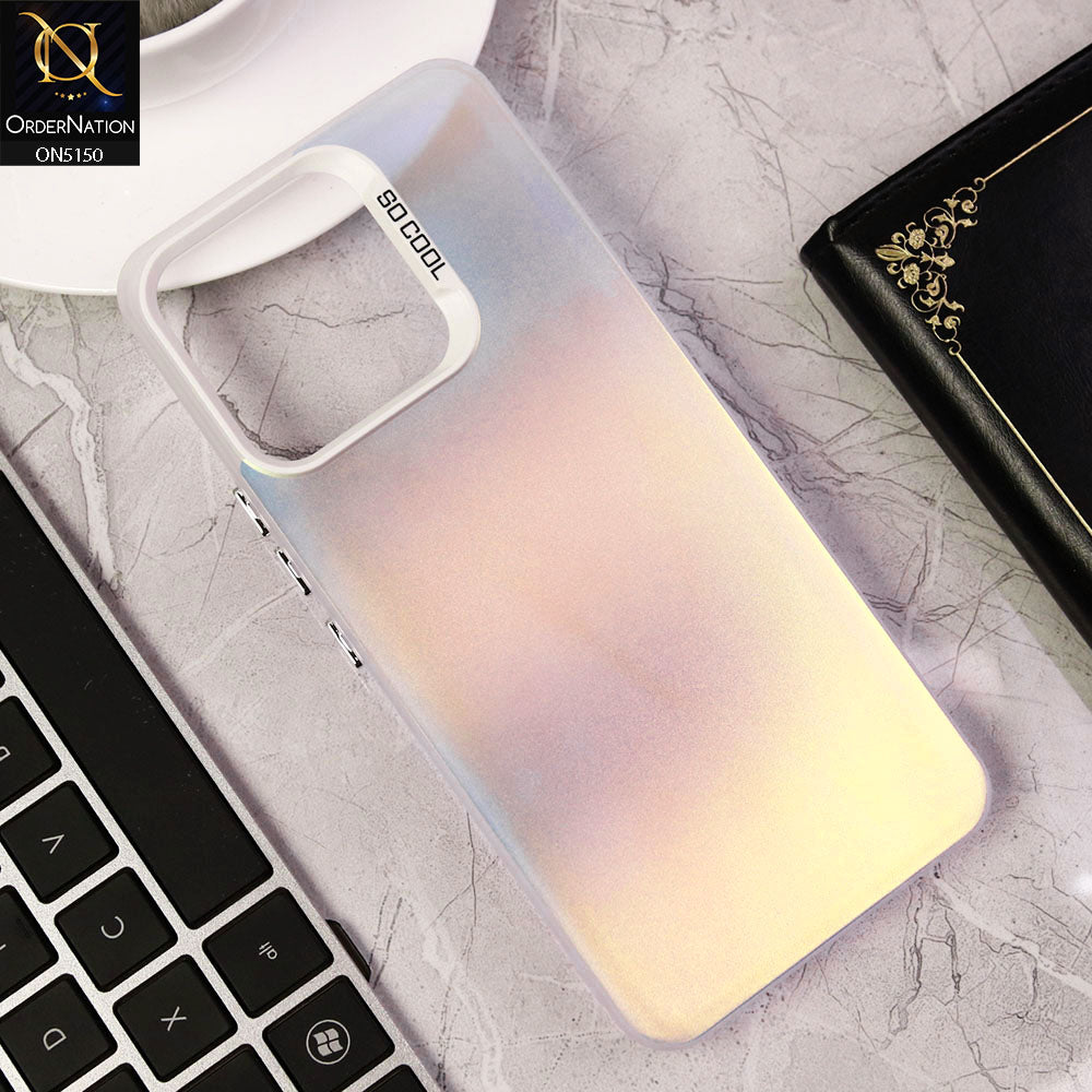 Infinix Hot 12 Play Cover - White - New Matte Color Gradient Shine Ser ...