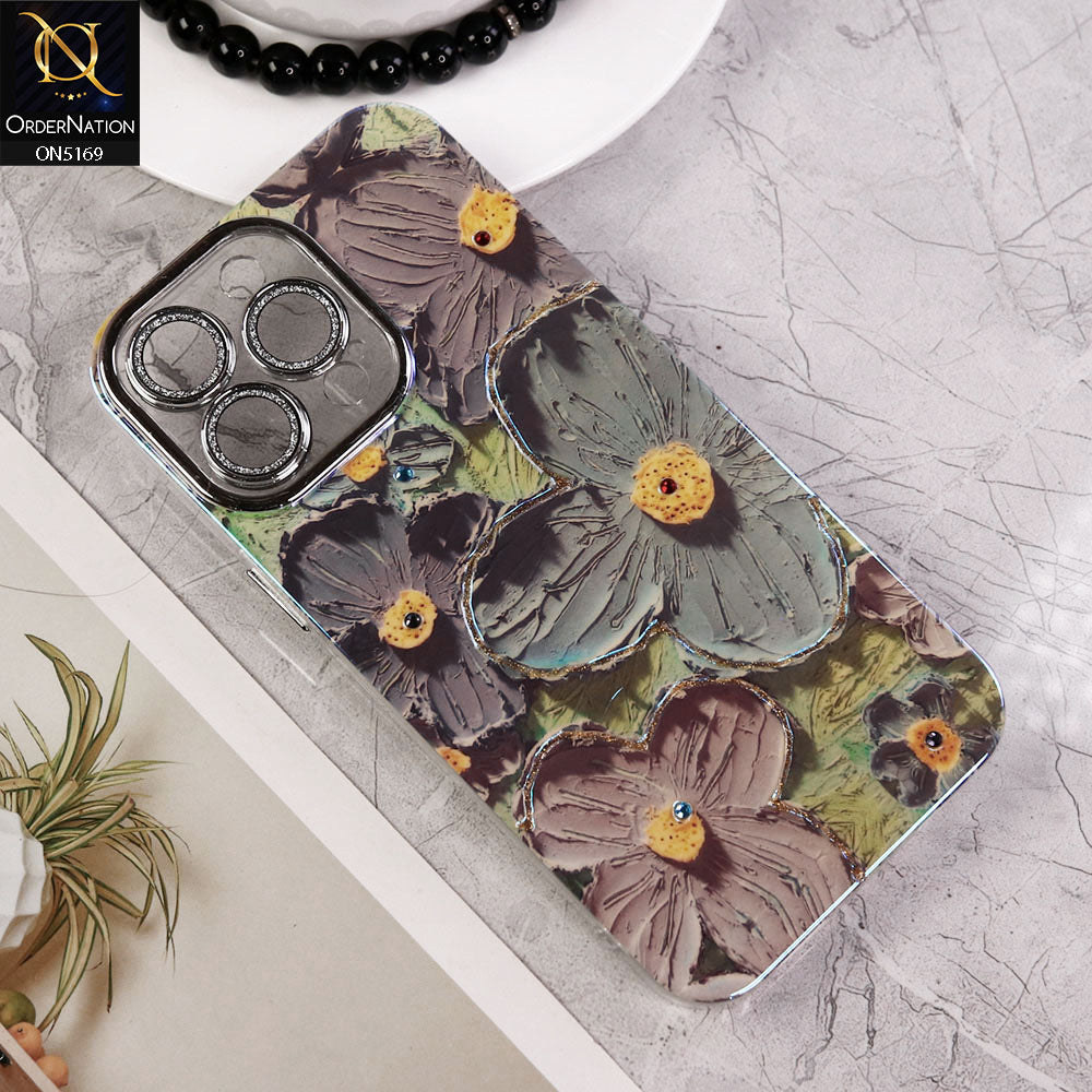 iPhone 14 Pro Max Cover - Design3 - New Shiny Holographic Floral Desig ...