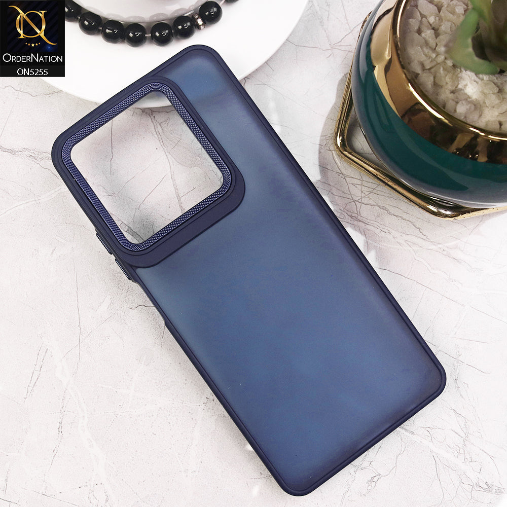 Infinix Hot 40 Cover - Blue - New Color Translucent Matte Shockproof S ...