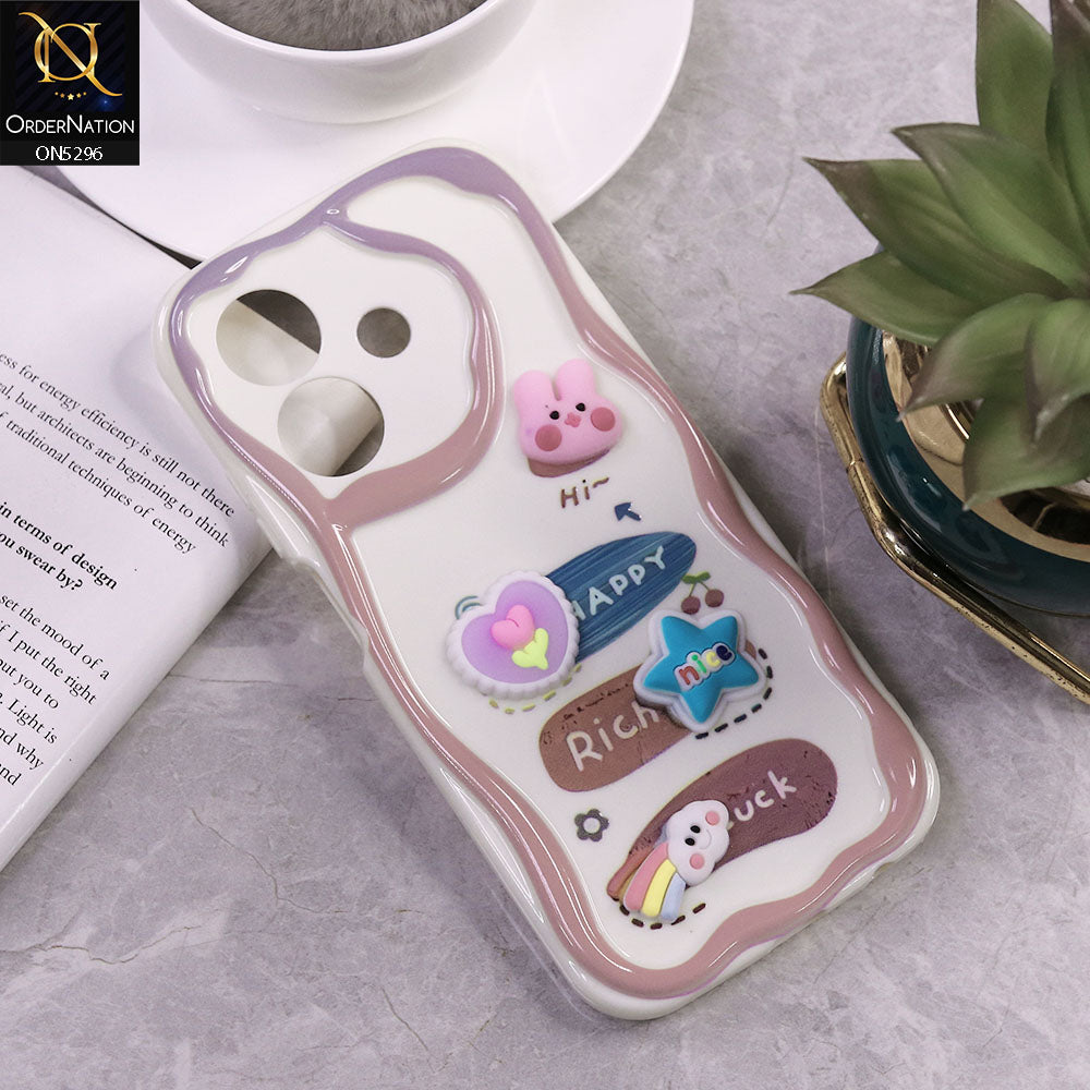 Oppo A40 Cover - Design 6 - Cute 3D Cartoon Soft Silicon Helix Soft Bo ...