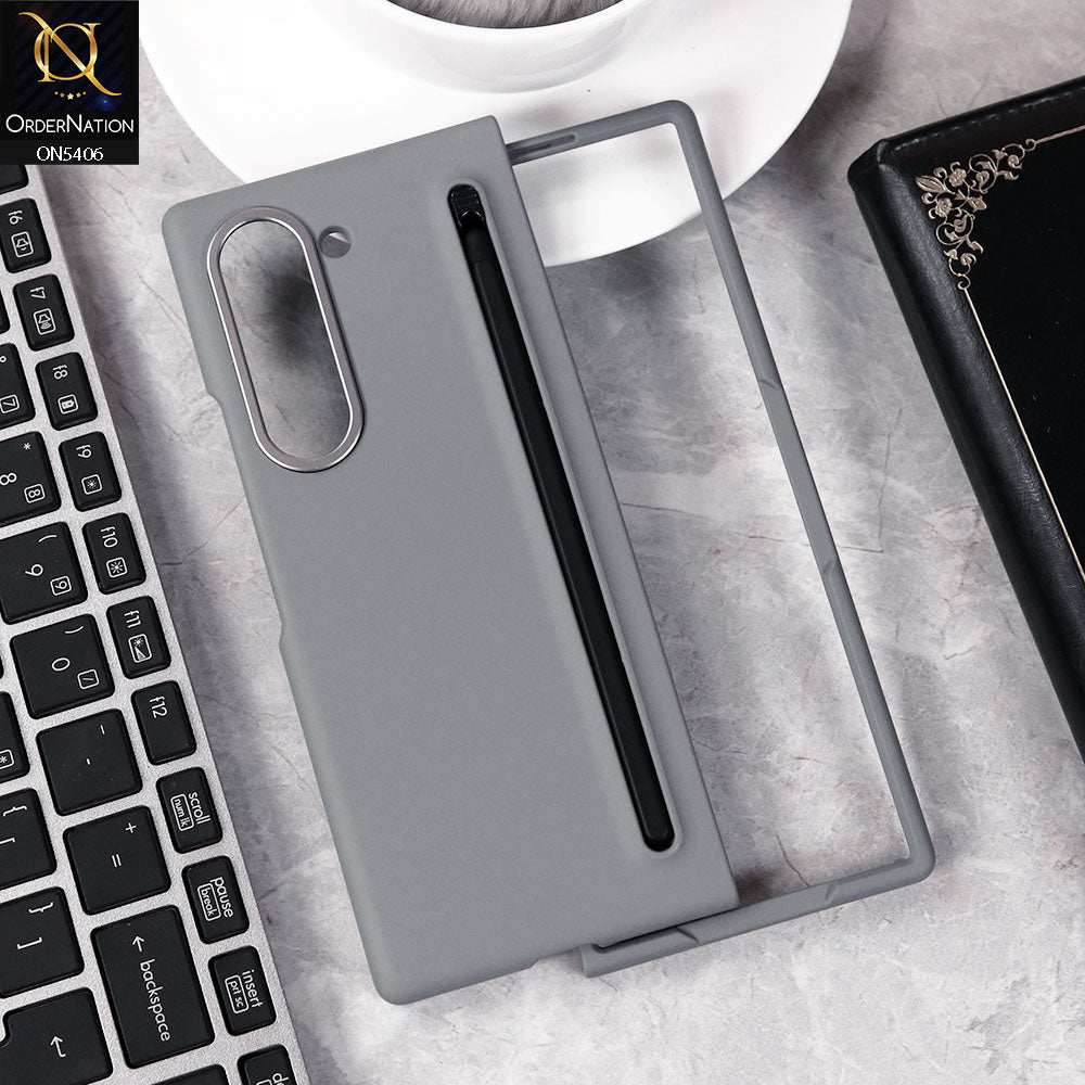 Samsung Galaxy Z Fold 6 5G Cover - Gray - Trendy New Matte Slim With S ...