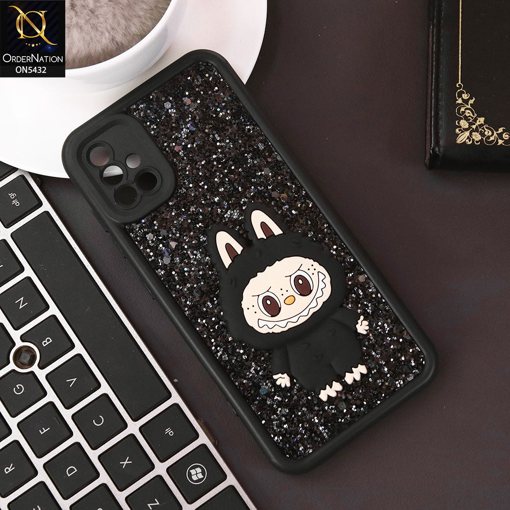 Samsung Galaxy A51 Cover - Black - Cute 3D Cartoon Soft Glitter Case ...