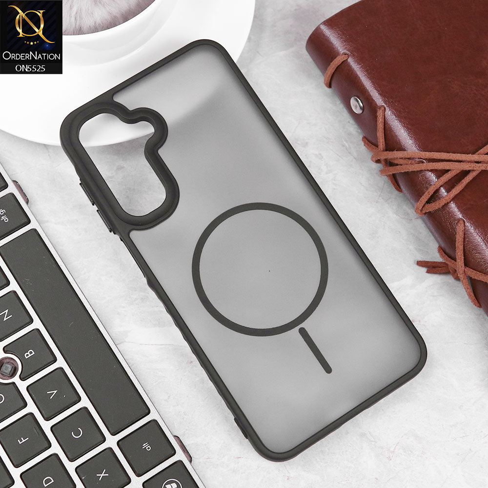 Samsung Galaxy A35 Cover - Black - New Premium Semi Transparent Magsaf ...