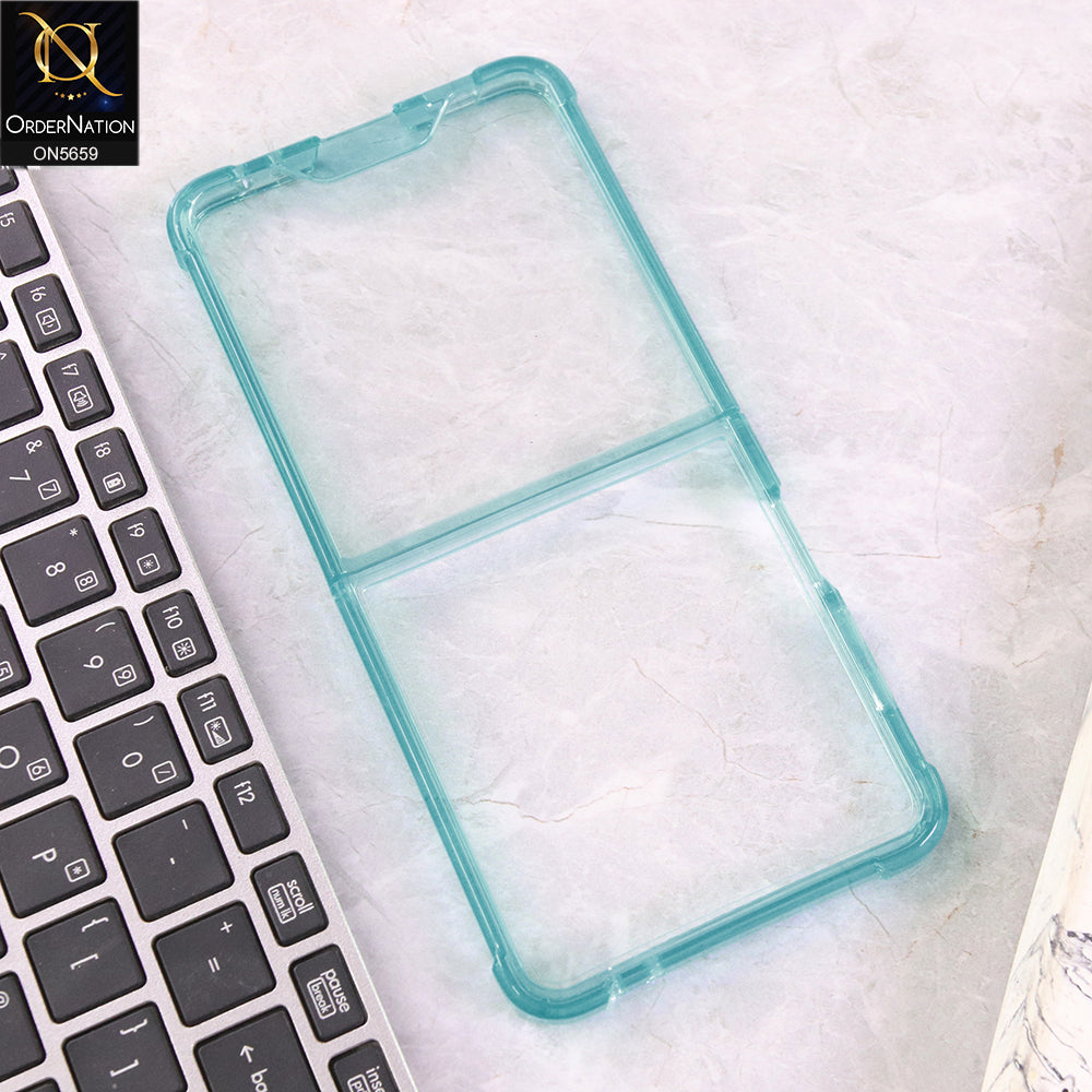 Samsung Galaxy Z Flip 7 Cover - Blue - New Slim Clear Back Screen Glas ...