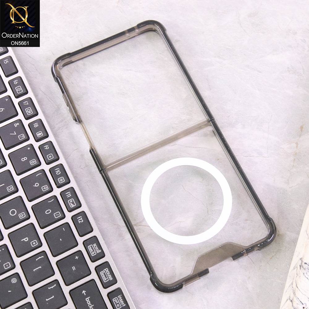 Samsung Galaxy Z Flip 7 Cover - Black - New Slim Clear Back Screen Gla ...