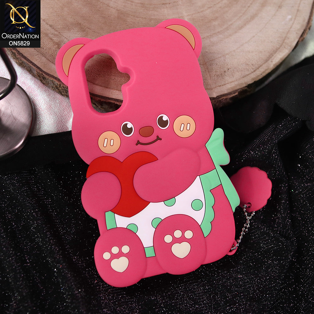 Infinix Smart 10 Cover - Dark Pink - Endearing Adorable 3D Super Marsh ...