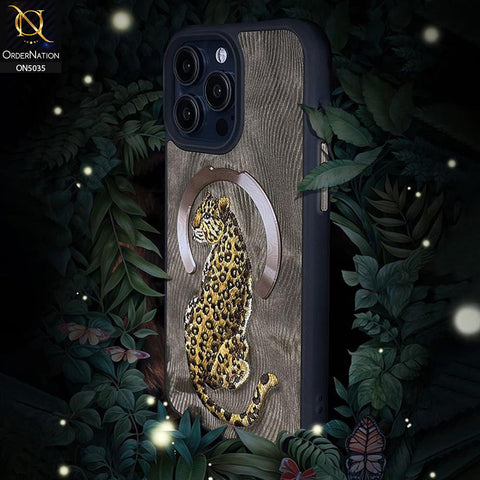 iPhone 15 Pro Max Cover - Yellow - NIMMY 3D Embroidery Fantasy Animal ...