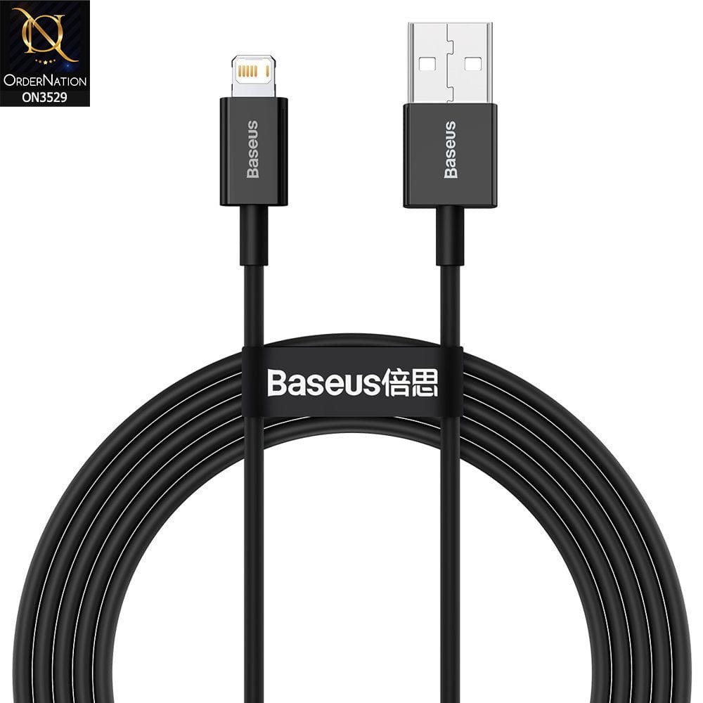 Baseus Superior Fast Charging iPhone Cable 2m 2.4A - Black – OrderNation