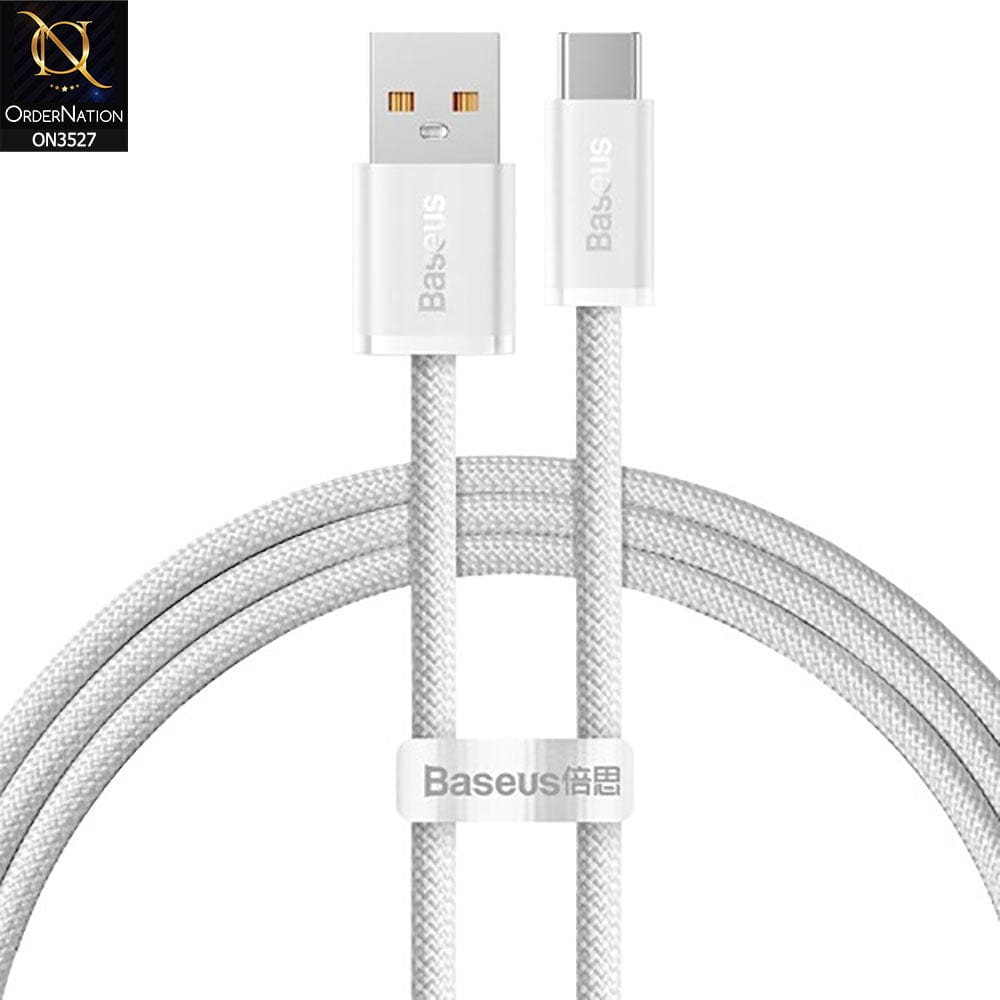 Baseus Dynamic USB to Type C Cable 100W 1M - White – OrderNation