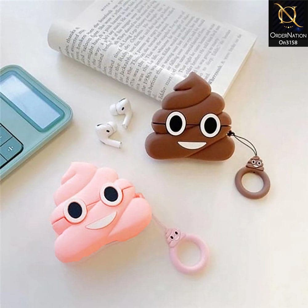 Apple Airpods 1 / 2 Cover - Cute Funny Poop Cartoon Character Soft Sil ...