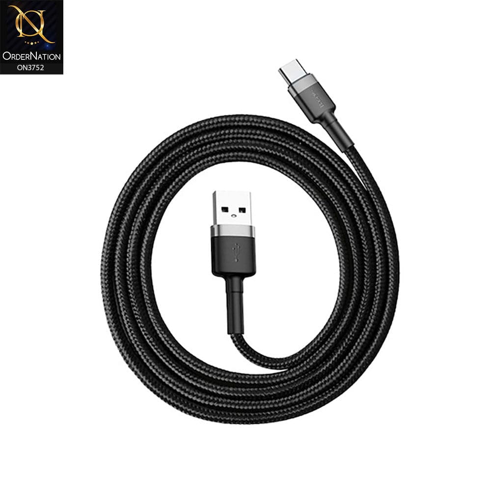Baseus Cafule USB to Type-C QC3.0 Nylon Braided Wire 3A 1M (CATKLF-BG1 ...
