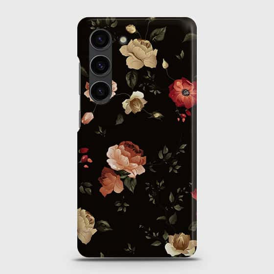 Samsung Galaxy S23 Plus 5G Cover - Dark Rose Vintage Flowers Printed H ...