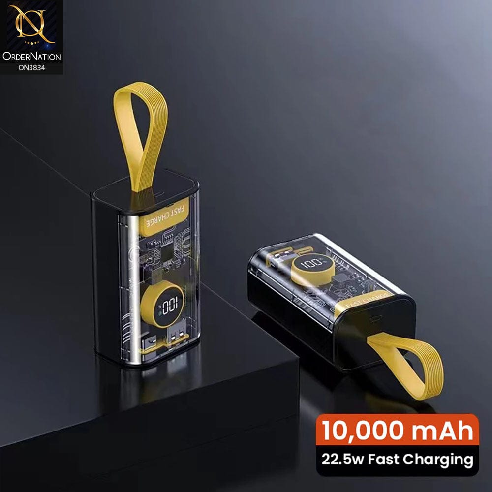 Cyberpunk Powerbank Clear 10000 mAh with 22.5w Fast Charging – OrderNation