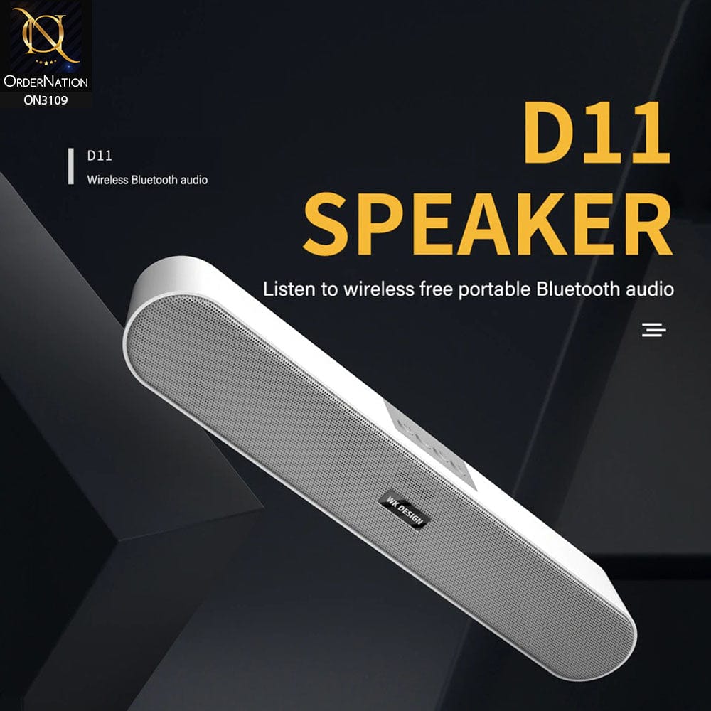 White - WK Design D11 Sound Bar Wireless Bluetooth Portable Speaker ...