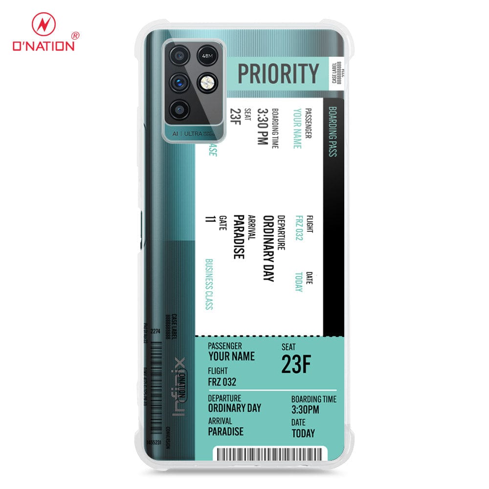 Infinix Note 10 Cover - Personalised Boarding Pass Ticket Series - 5 D – OrderNation
