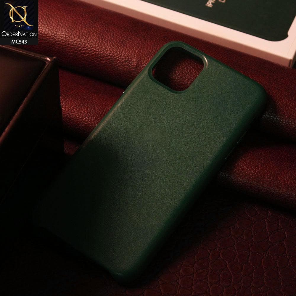 iPhone 11 Pro Max Cover - Green - Luxury Elegant Leather Soft Case ...