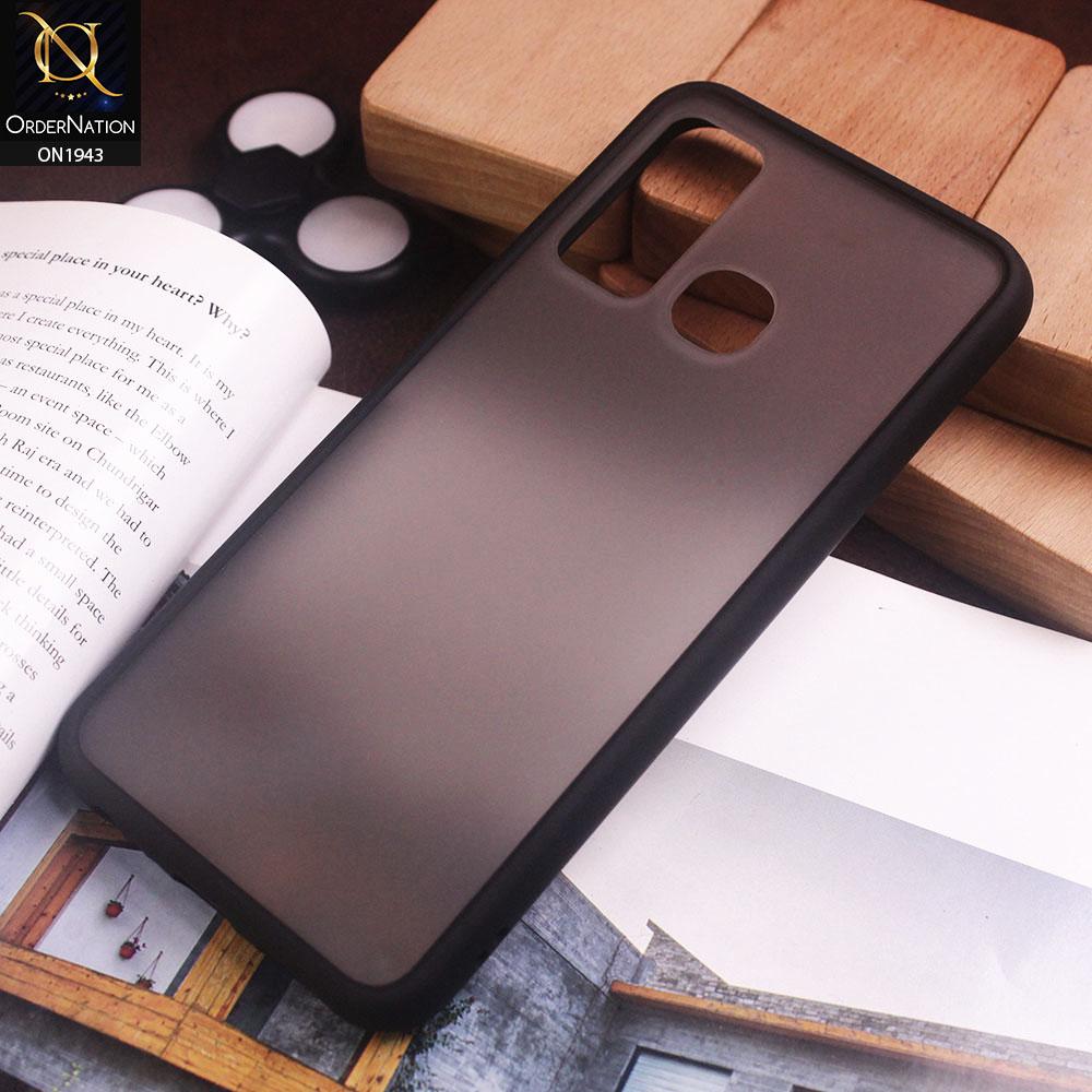 Tecno Spark 5 Cover - Black - Soft Colorful Border Semi Transparent Ba ...