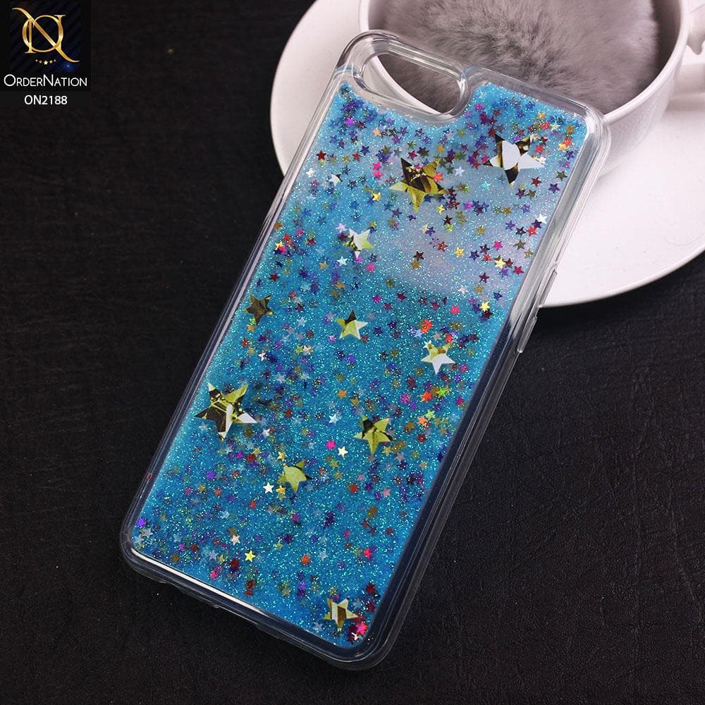 Oppo A3s Cover - Design 7 - Trendy Moving Liquid Glitter Shine Soft Bo ...