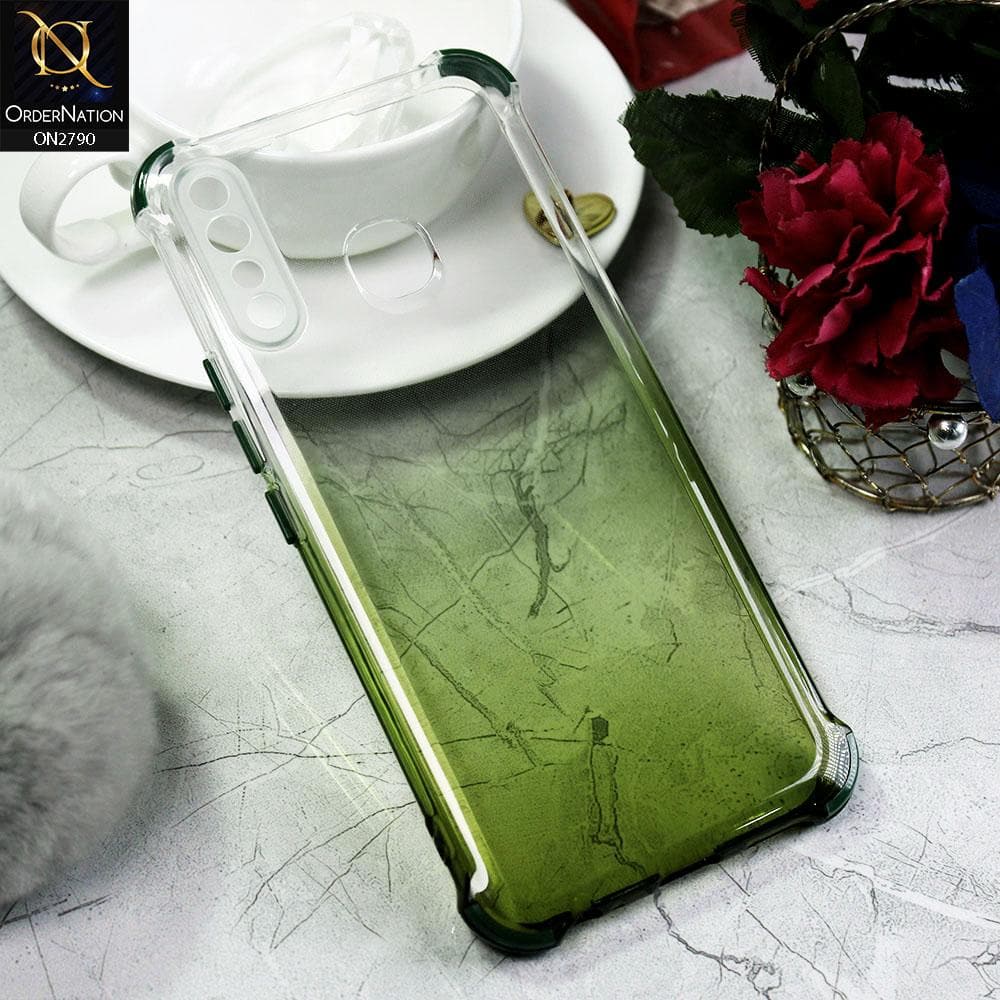Infinix Hot 8 Cover - Green - Dual Gradient Semi Transparent Soft Case ...