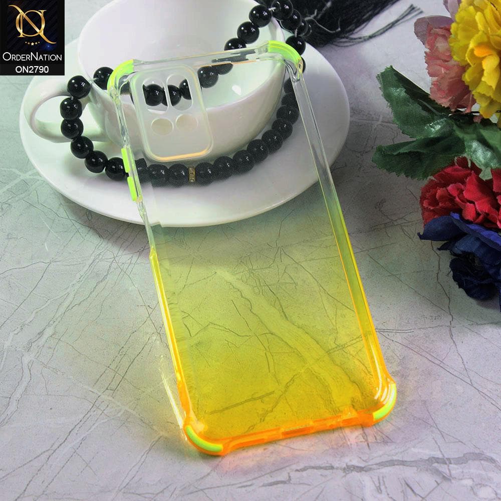 Infinix Note 8i Cover - Yellow - Dual Gradient Semi Transparent Soft C ...