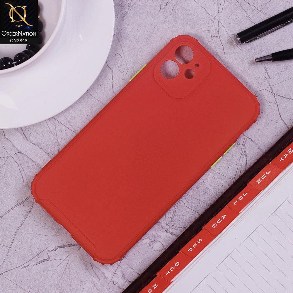 iPhone 11 Cover - Red - 3D Camera Soft Silicon Protective Case ...
