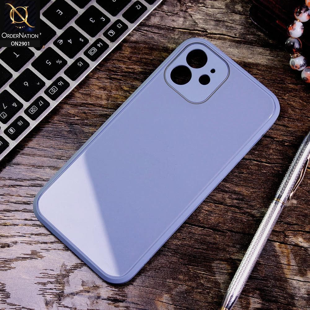 iPhone 12 - Light Blue - New Glossy Shine Soft Borders Camera Protecti ...