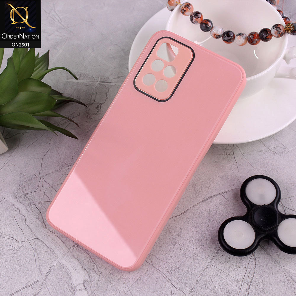Xiaomi Redmi 10 Cover - Peach - New Glossy Shine Soft Borders Camera P ...