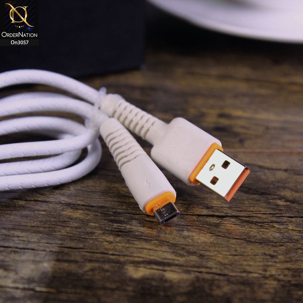 White - Regrsi - CB450V - 2.4A Fast Charging Micro USB Cable – OrderNation
