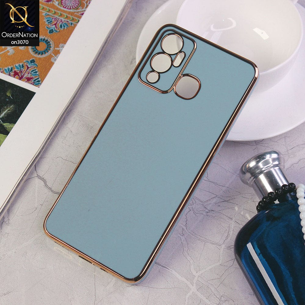 Infinix Hot 12 Play Cover - Carolina Blue - Electroplating Silk Shiny ...
