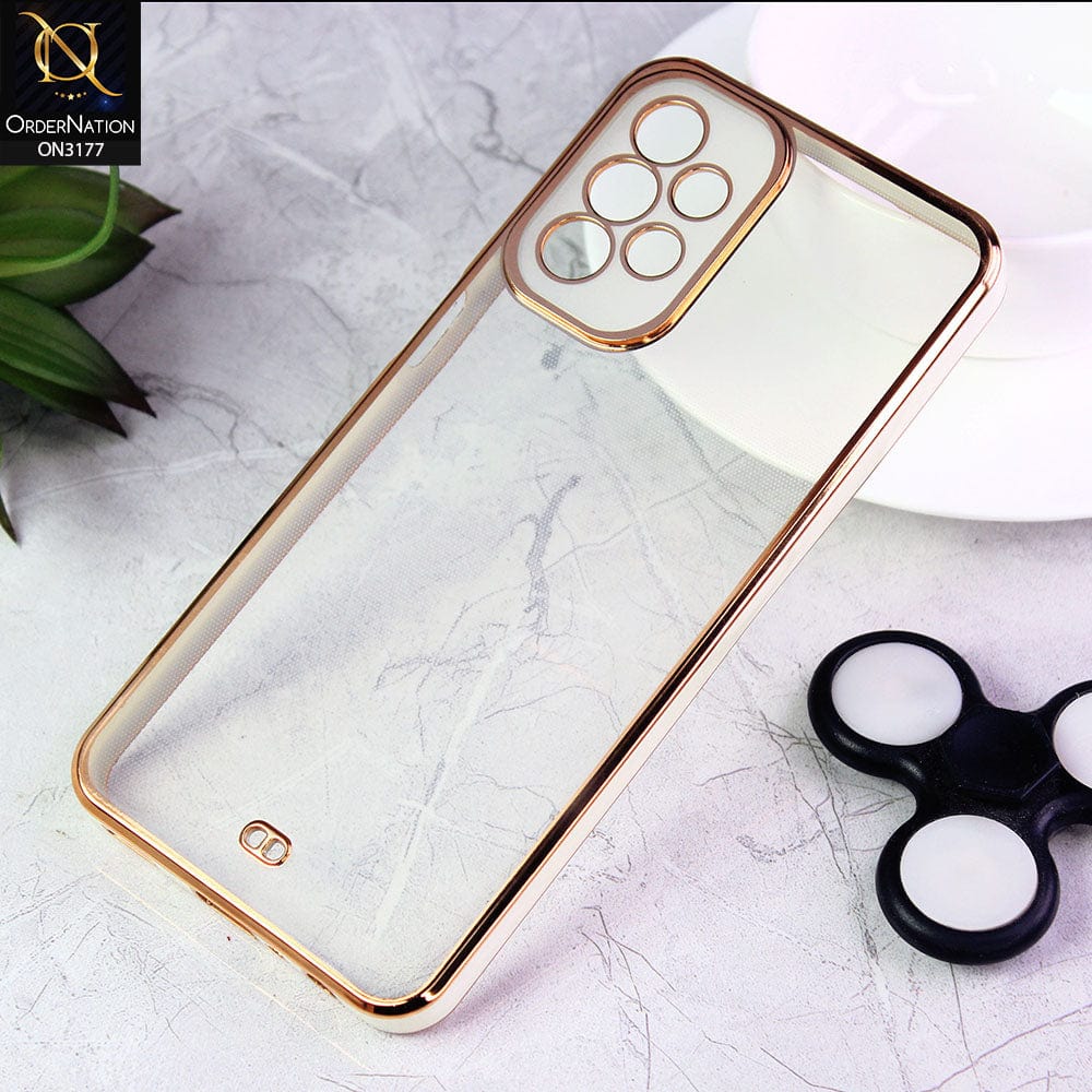 Samsung Galaxy A23 5G Cover - White - Eletroplating Soft Square Straig ...
