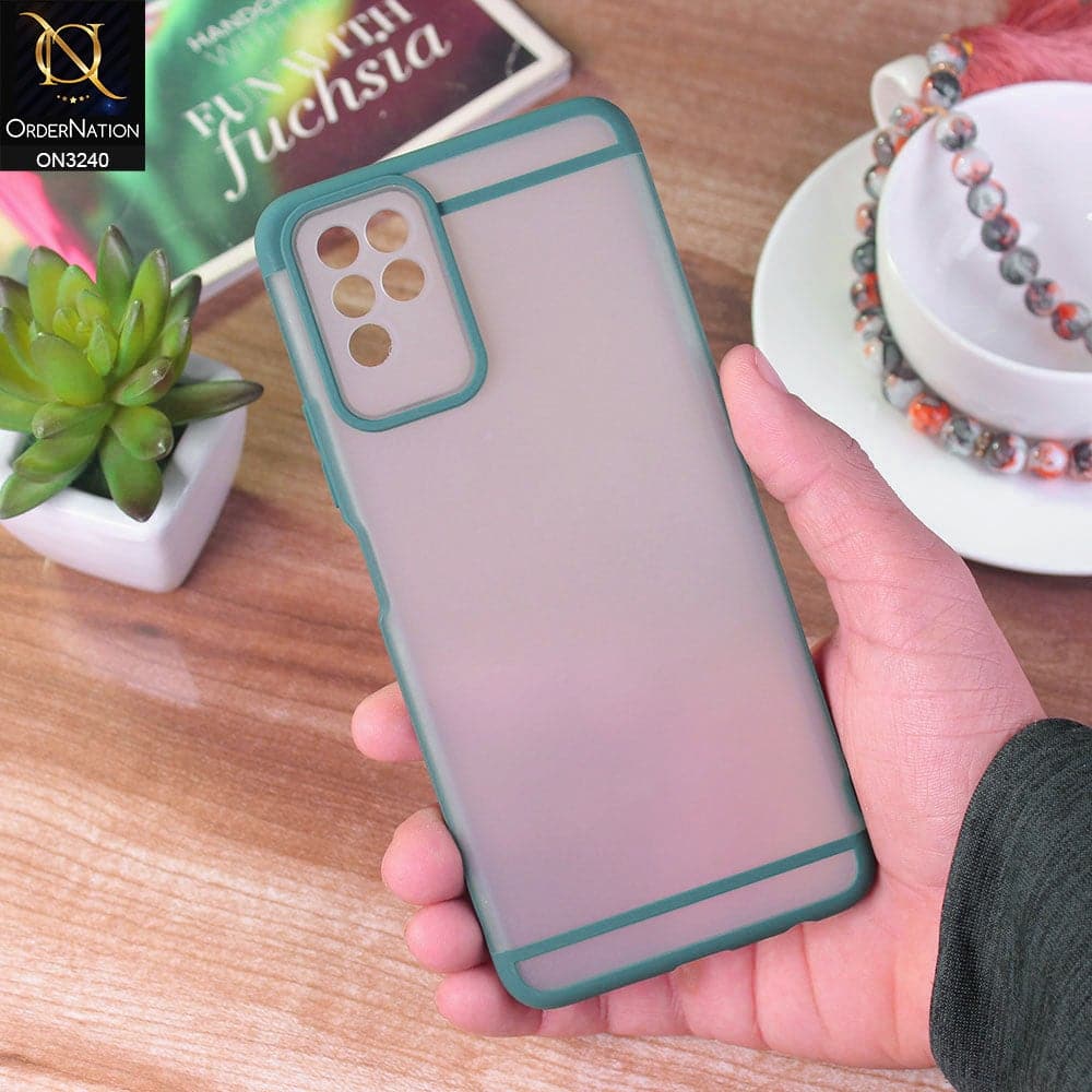 Infinix Note 10 Cover - Green - New Semi Tranparent Matte Soft Shell C ...