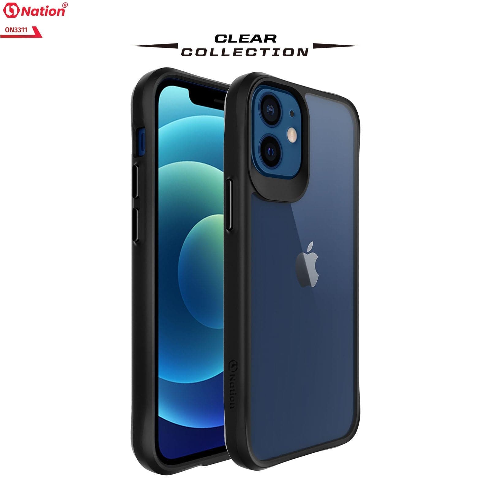 iPhone 12 Cover - Black - ONation Combat X Mode Series Soft Borders Ca ...