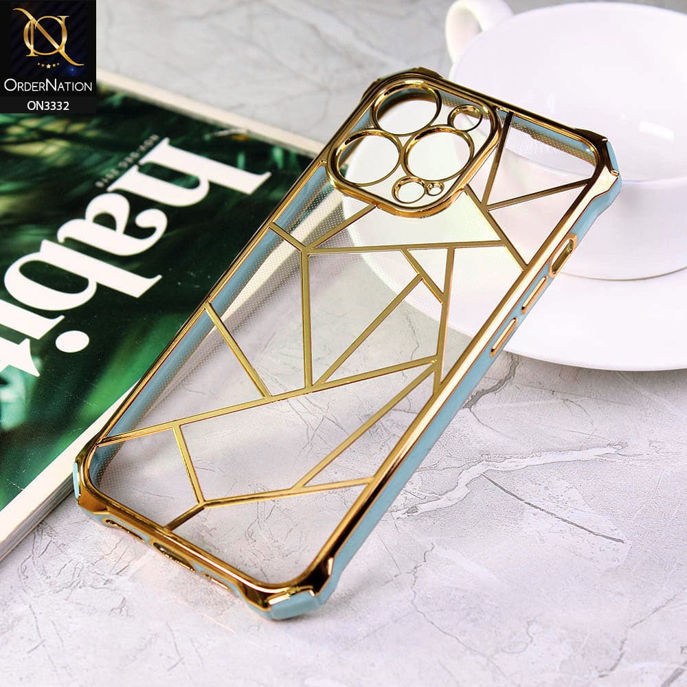 iPhone 12 Pro Max Cover - Sky Blue - Smart Mosaic Marble color Borders ...