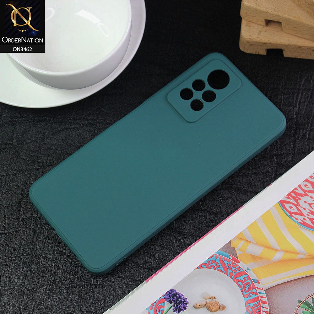 Infinix Note 11 Pro Cover - Dark Green - Soft Silicone Camera Protecti ...