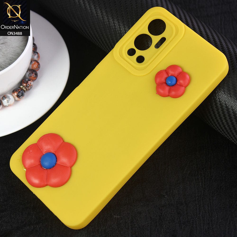 Infinix Hot 12 Cover - Yellow - Design 4 - Candy Color Cute Look Soft ...